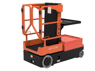 China All-Electric Stock Picker Vertical Mast Lifts With Variety Of Safety Functions for sale