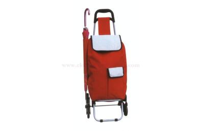 中国 軽量 3 つの車輪が付いている赤く取り外し可能な動かされた買い物袋 販売のため
