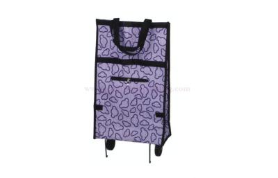 China De aangepaste Purpere vouwbare zak ISO 35*37*92cm van het karretjeboodschappenwagentje Te koop