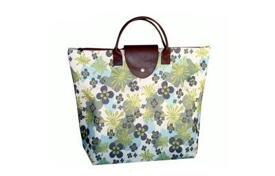 China Portable waterproof foldable shopping bags with logo - printing for sale