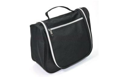 Cina Borsa pieghevole di trucco di stoccaggio di viaggio del nero di resistenza all'acqua con la chiusura lampo in vendita