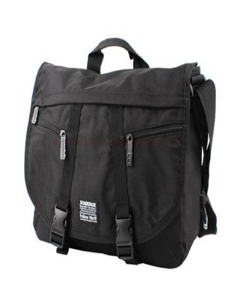 Cina Il viaggio di nylon durevole nero della spalla insacca per gli uomini con la tasca zippered due in vendita