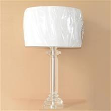 China Luxury crystal style table lamp with fabric Linen shade home decoration novelty lighting fixture for sale