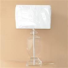 China Narrow Urn Crystal Table Lamp with fabric lampshade modern table light for bedroom trophy novelty li for sale
