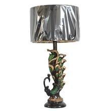 China TRF120002 12 inch peacock table lamp fabric table lamp modern light for sale