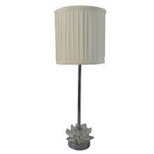 China TRF080002 lotus table lamp with fabric lampshade crystal lamp base modern lighting fixture for sale