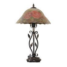 China TRH140001 14 inch Reverse Hand Painted Lamp Grape glass table lamp factory for sale
