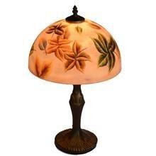 China TRH120004 12 inch Reverse Hand Painted Lamp leaves Grape glass table lamp factory for sale