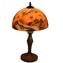 China TRH120002 12 inch Reverse Hand Painted Lamp flower Grape glass table lamp f for sale