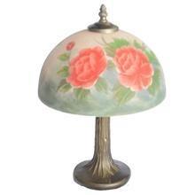 China TRH100007 10 inch Reverse Hand Painted Lamp flower Grape glass table lamp factory for sale