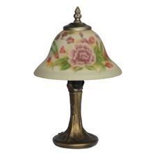 China TRH080026 8 inch Reverse Hand Painted Lamp flower bell lampshade Grape glass table for sale