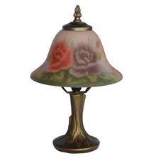 China TRH080022 8 inch Reverse Hand Painted Lamp flower bell ;ampshade Grape glass table lamp for sale
