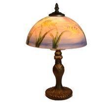China TRH080020 8 inch Reverse Hand Painted Lamp fish Grape glass table lamp for sale
