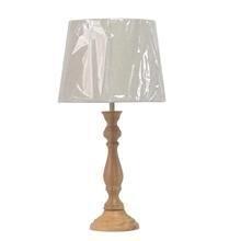 China TRF100012 10 inch Wooden baseTable Lamp crystal with fabric lampshade modern desk light for bedroom for sale