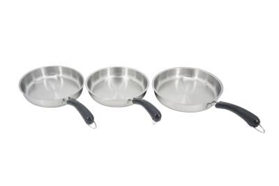 China 3pcs fry pan set & frying pan non-stick&20cm to 28cm & fry pan stainless steel wtih red color for sale