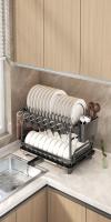 China Iron Dish Rack for Kitchen Room Space Kitchen Classification Folding Rack for sale