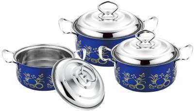 China 6 pcs kitchen cookware set &cookwere set stainless steel &  16/18/20cm colorful induction cookware set Te koop