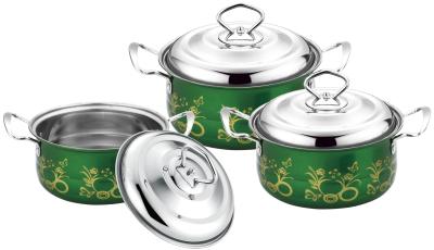 China 6 pcs kitchen cookware set &cookwere set stainless steel &  16/18/20cm colorful induction cookware set Te koop