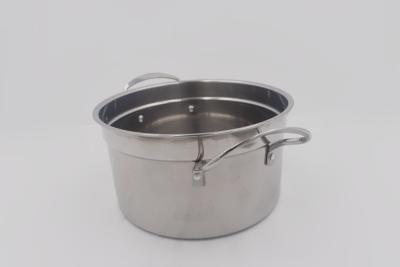 Chine pot courant du pot 4pcs et de l'acier inoxydable d'induction de casseroles avec les pâtes en acier de couvercle faisant cuire le pot à vendre