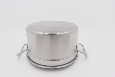 Cina 4pcs Kitcheware high quality hot steamer stainless steel stock pot with steel lid in vendita