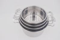 China 4pcs Kitcheware high quality hot steamer stainless steel stock pot with steel lid zu verkaufen