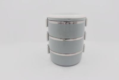 China 3 Layers 2.1L  Tableware leakproof sealed lunch box plastic dinner container for picnic for sale