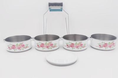 Cina 2-Layer Food containers stainless steel bento lunch box lockable metal steel enclosure box in vendita