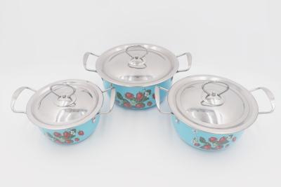Cina 16,18,20cm Pots and pans belly shape cooking pot  steel non-stick pressure pots in vendita