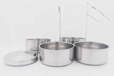 China los 18cm se llevan el envase de comida de acero inoxidable 2 /3/4/5 acoda la fiambrera con la manija en venta