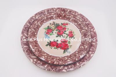 China 70cm High quality tray dinner plate bagasse cheese dishes dinner round dish flat plate sets for sale for sale