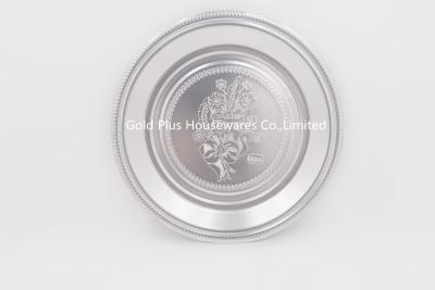 30cm Factory supply cheap price round tray high quality stainless steel food serving tray