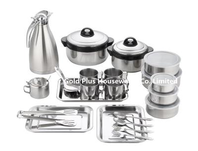 Cina 22pcs kitchen utensils stainless steel sealed box heat preservation soup pot seasoning box vacuum flask jug in vendita