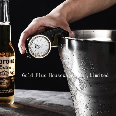 Cina 620g Custom metal steel round shape beer ice bucket for sale big capacity custom logo bar wine beer wine cooler in vendita