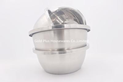 Cina 20cm High quality stainless steel deep bowl kitchen large metal wash basin with polished surface in vendita