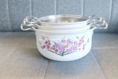 Chine Pot de ragoût de chaud-vente à cuire en acier stianless de haute qualité de cocotte en terre de soupe de la Chine de la soupe 3pcs à pots de cuisine d'ensemble de Cookware à vendre