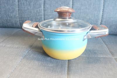 Chine Pots directs d'actions de soupe en métal d'approvisionnement d'usine avec le double ensemble à cuire de pot d'acier inoxydable de pot de lait de poignée de couvercle en verre à vendre