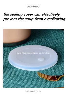 Cina 1.6L Fashion colorful straight shape thermal lunch box hot pot leakproof stainless steel insulated vacuum food container in vendita