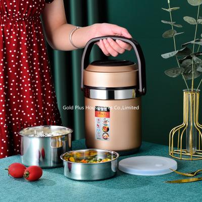Cina 1.6L Fashion colorful straight shape thermal lunch box hot pot leakproof stainless steel insulated vacuum food container in vendita