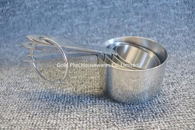 4 pcs Best quality baking tool liquid measuring cup set stainless steel stackable and nesting measuring set