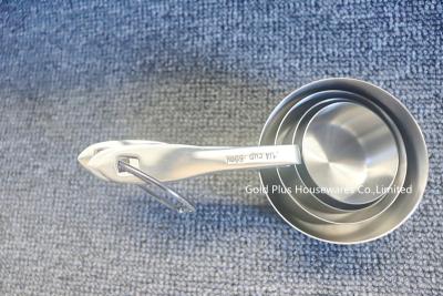 Professional non magnetic stainless steel measuring cups and spoons set round shape milk powder cups