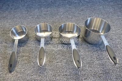 Baking gadgets micro suger coffee tea measuring spoons sets stainless steel 250ml measuring cups with silicone handle