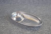 China Seasoning dipping sauce dish stainless steel lunch box for elementary school students kids divided compartments plate zu verkaufen