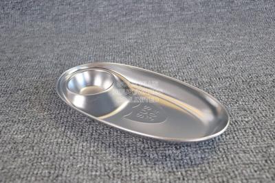 Seasoning dipping sauce dish stainless steel lunch box for elementary school students kids divided compartments plate
