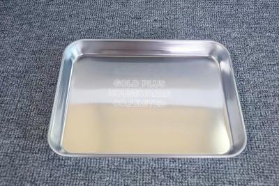 China Restaurant big size towel tray stainless steel medical tray with different size good quality bathroom makeup tray for sale