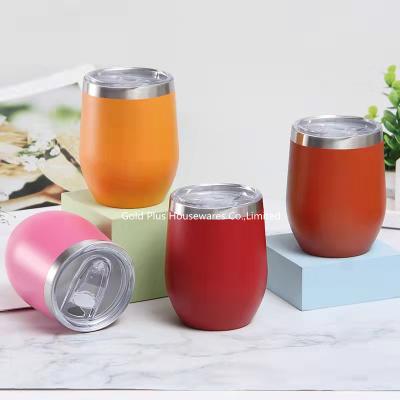Cina 8OZ Good price vacuum insulation coffee mug stainless steel egg shape double wall insulated wine tumbler cups in vendita
