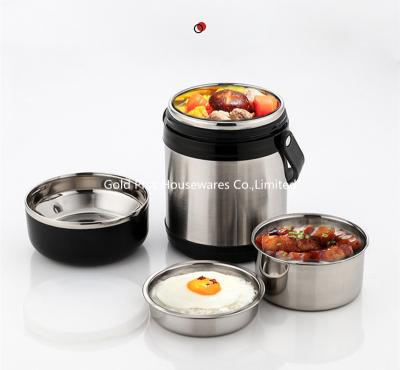 Cina Food grade leakproof vacuum food jar BPA free stainless steel tiffin bento lunch box double wall food storage container in vendita