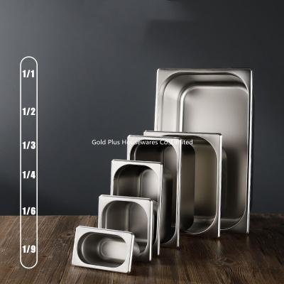 China Easy to clean metal compartment containers multi sizes anti-scratch stainless steel serving pan with lid for sale