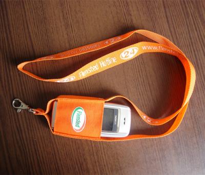 China Functioneel mobiel de halssleutelkoord van de telefoonhouder met spandexzak, de fabriek van China voor kleine orde Te koop
