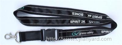 China Satin applique polyester lanyard, custom printed satin overlay lanyards from China factory for sale