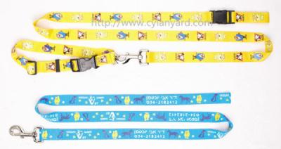 China Designer full color lanyard dog collar and lead set, customized dog collars and leads, for sale